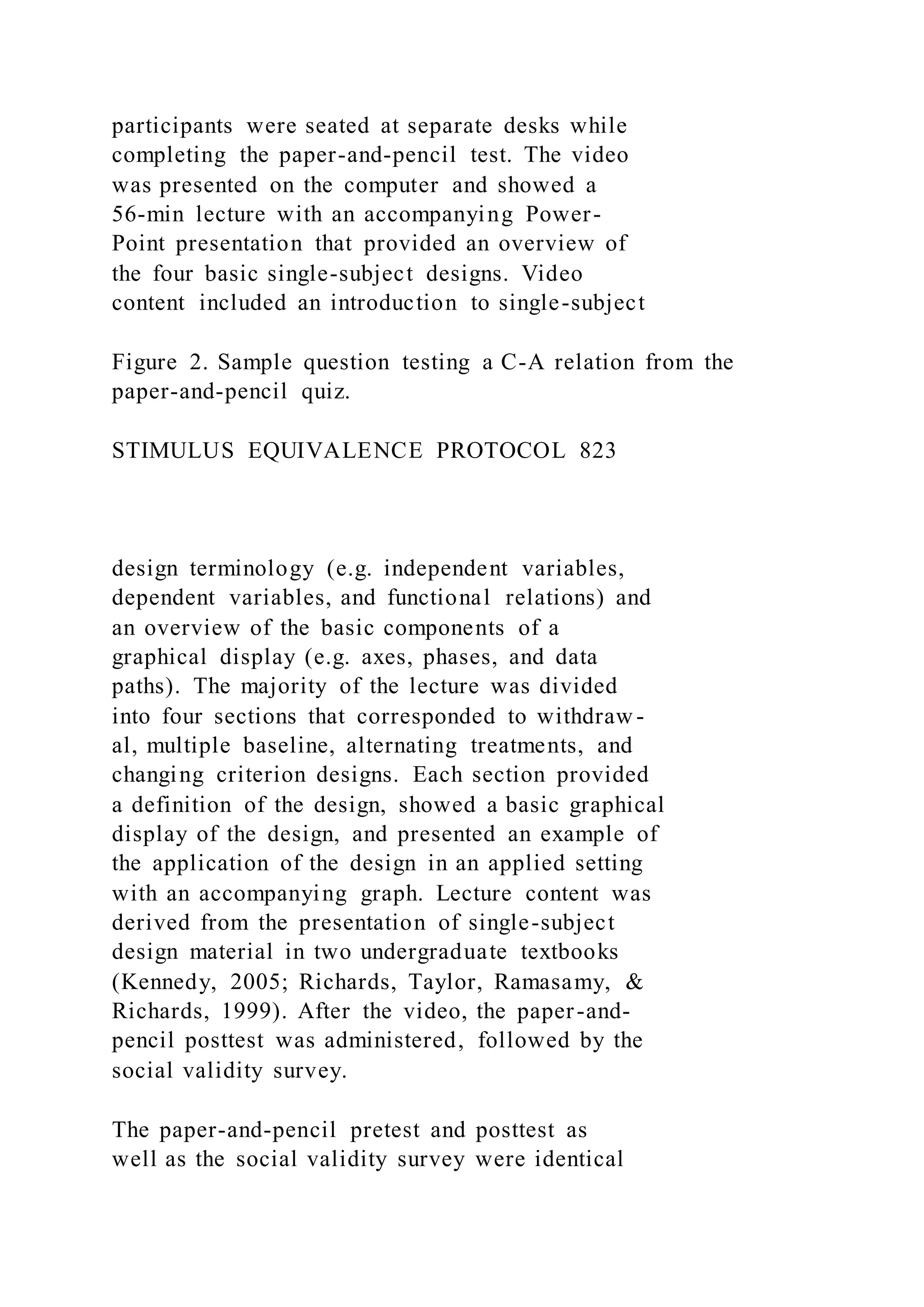 COMPARISON OF A STIMULUS EQUIVALENCE PROTOCOL ANDTRADITIONAL | DOCX