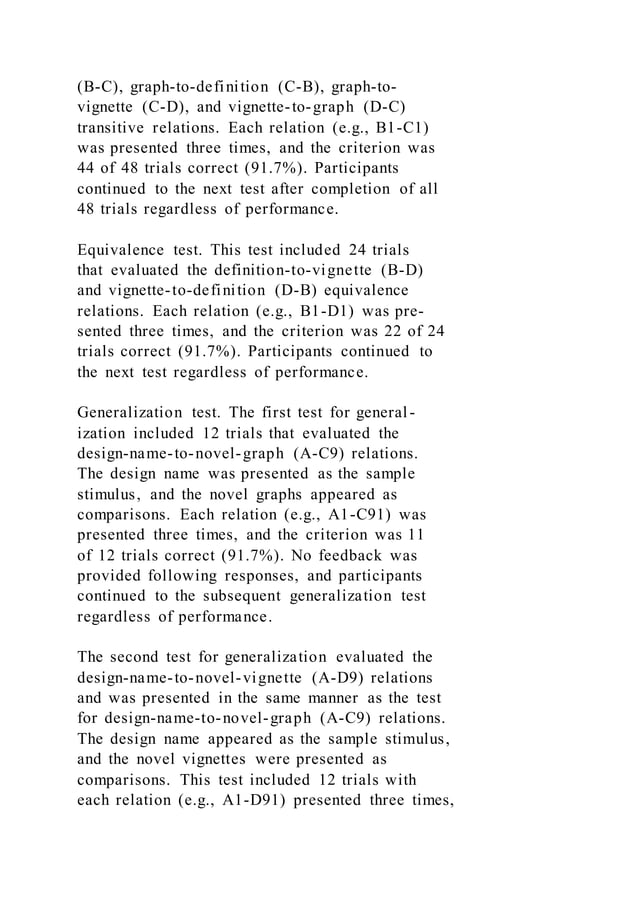 COMPARISON OF A STIMULUS EQUIVALENCE PROTOCOL ANDTRADITIONAL | DOCX