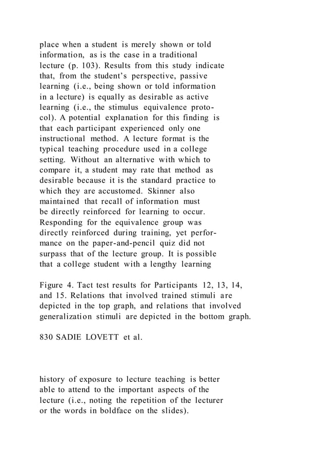 Comparison Of A Stimulus Equivalence Protocol Andtraditional Docx