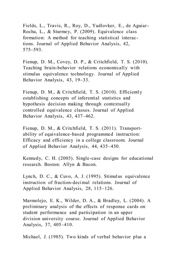 COMPARISON OF A STIMULUS EQUIVALENCE PROTOCOL ANDTRADITIONAL | DOCX