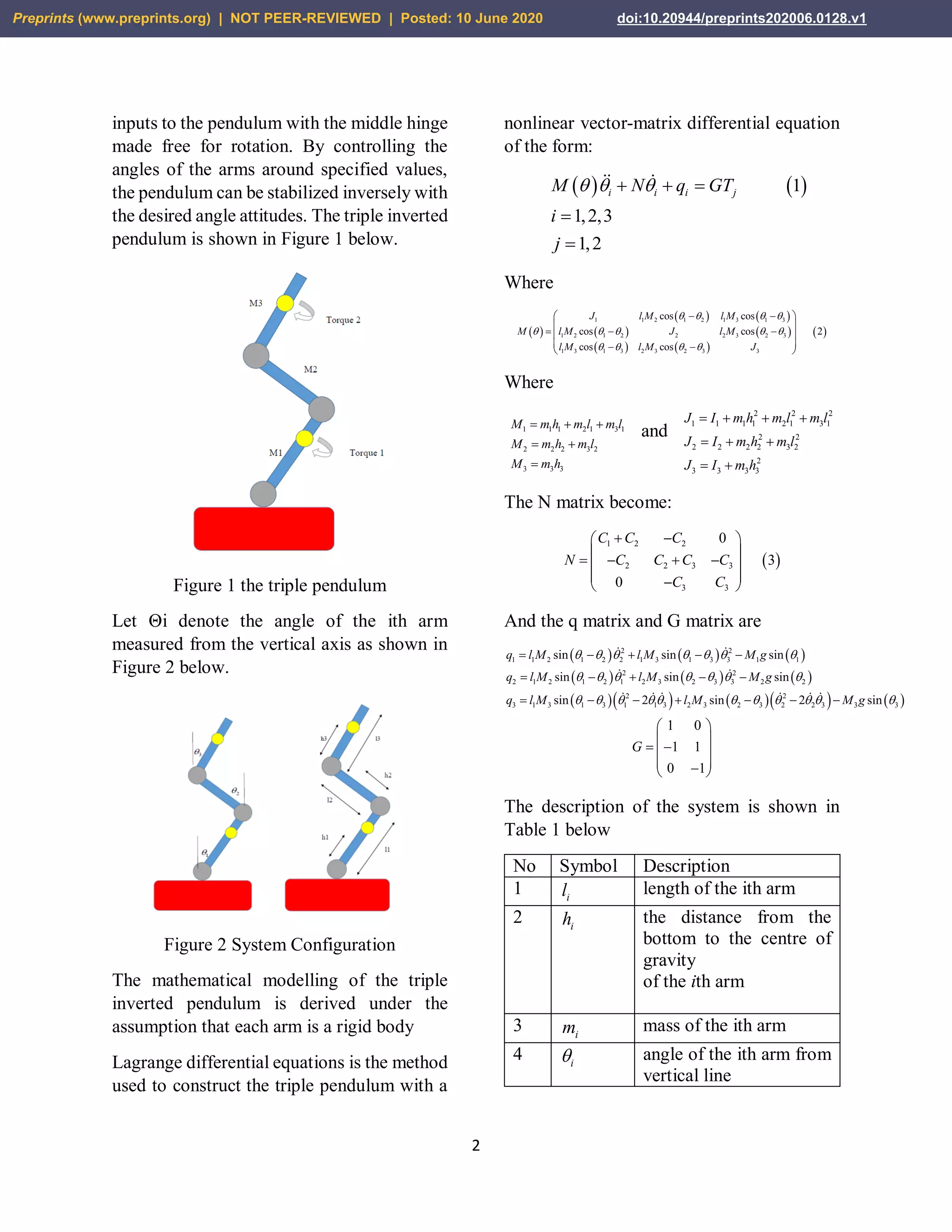 Comparison of a triple inverted pendulum stabilization using optimal ...