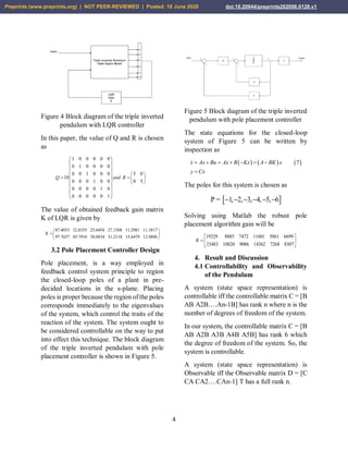 Comparison of a triple inverted pendulum stabilization using optimal control technique | PDF