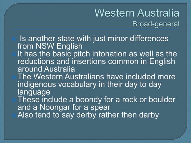 Comparison of australian englishes across the states | PPT