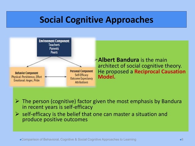 Comparison of behavioral, cognitive & social cognitive approaches to ...