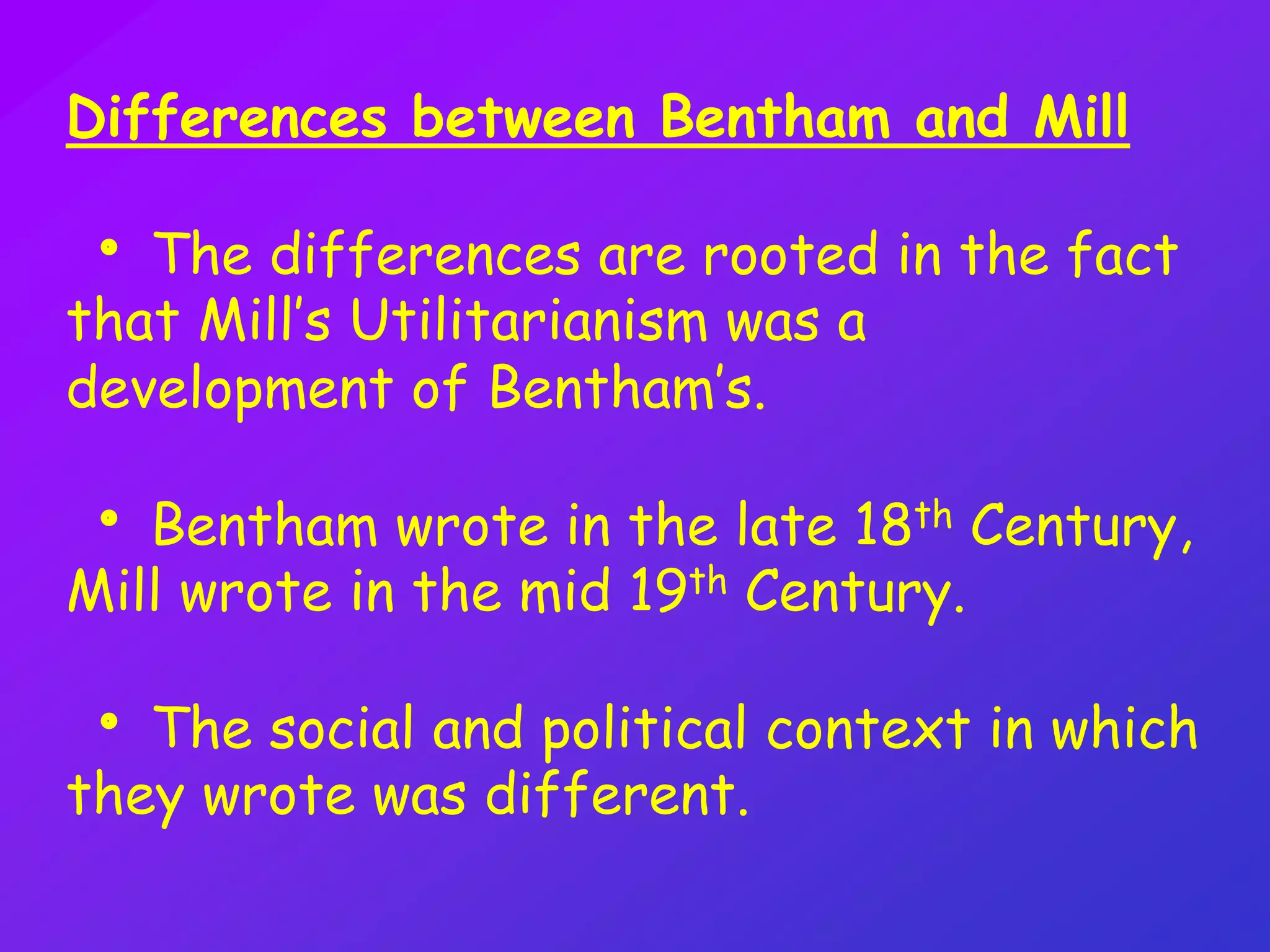 Comparison of Bentham and Mill.ppt