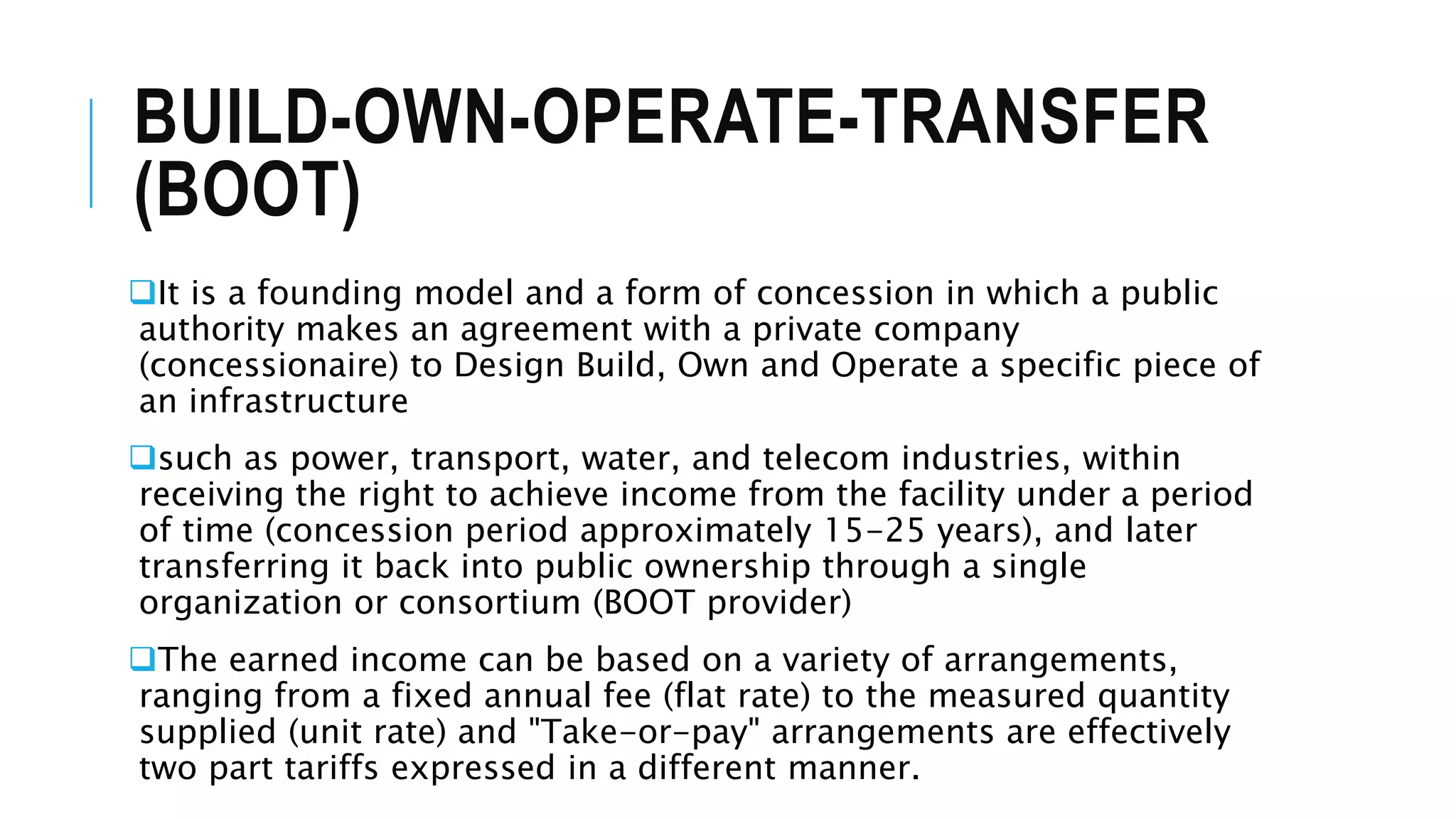 Comparison of boot and bolt modes of Construction | PPTX