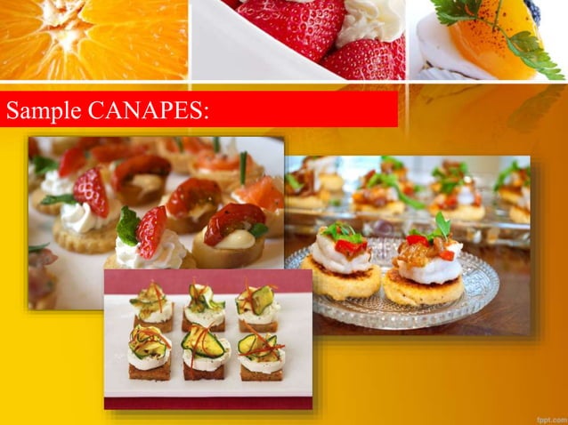 Comparison of Different Types of Appetizers | PPTX | Desserts and ...