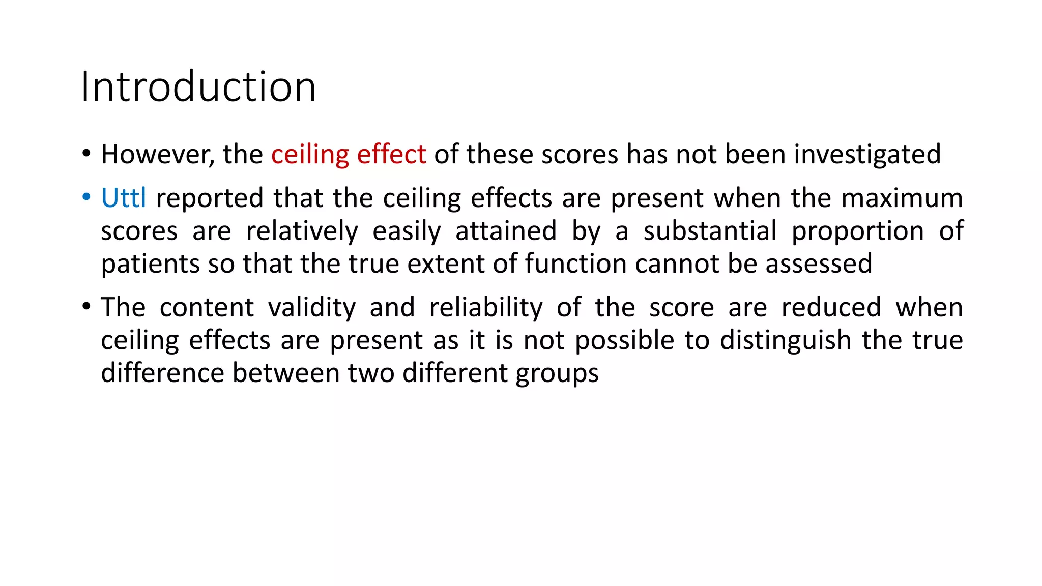 Comparison of ceiling effects | PDF