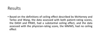 Comparison of ceiling effects | PDF