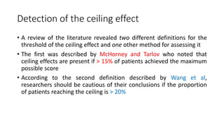 Comparison of ceiling effects | PPT