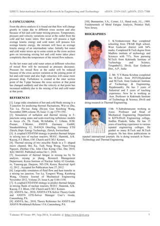 Comparison of cfd simulation of hot and cold fluid mixing in t pipe by ...