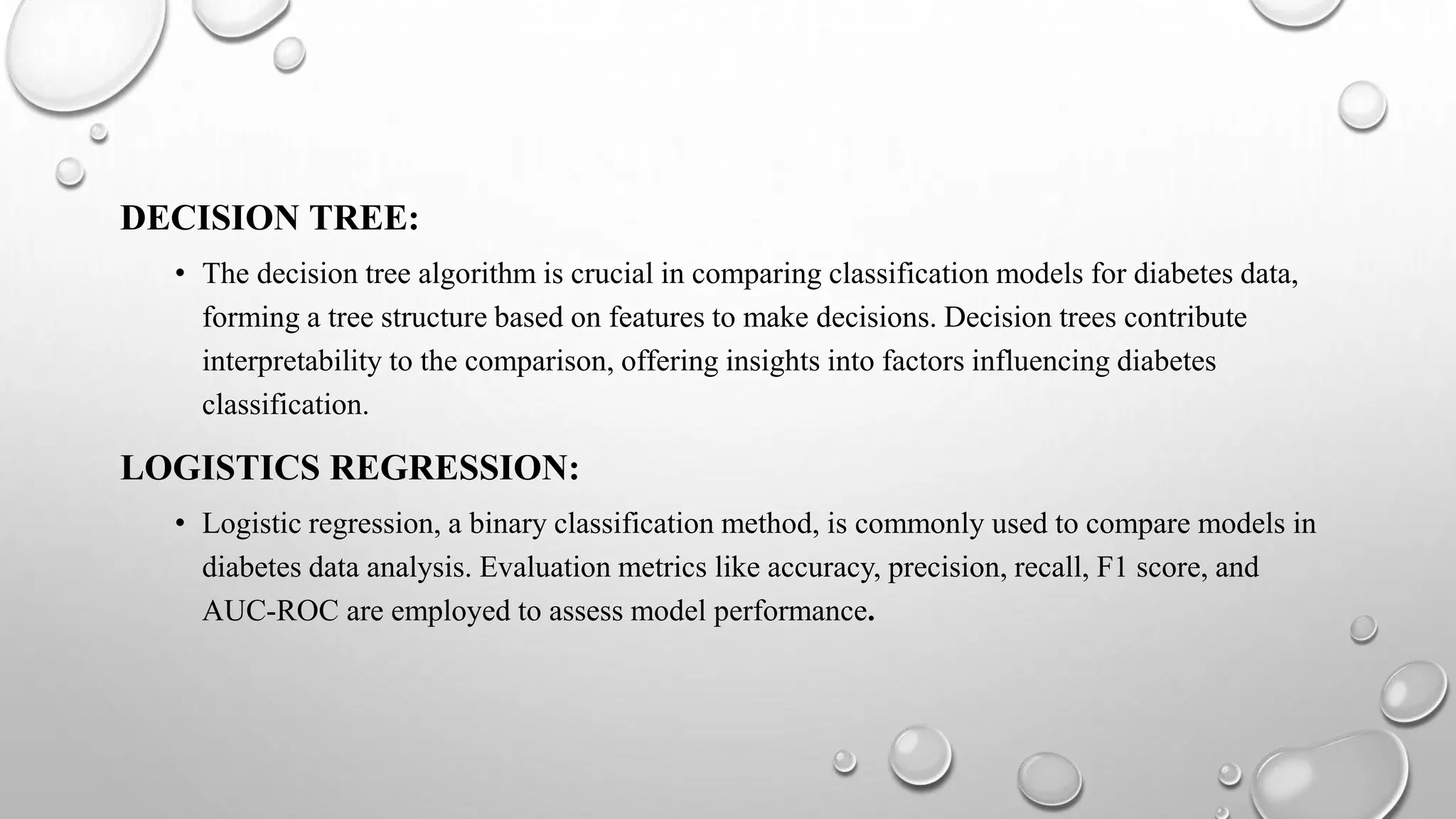 Comparison Of Classification Models Using Diabetes Data Yogi Pptx