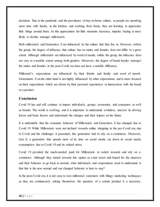 Comparison of consumer behavior of millennials and generation z in pre ...