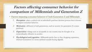 Comparison of consumer behavior of millennials and generation z in pre ...