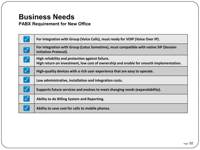 Comparison Of Corporate Pabx Solution | PPT