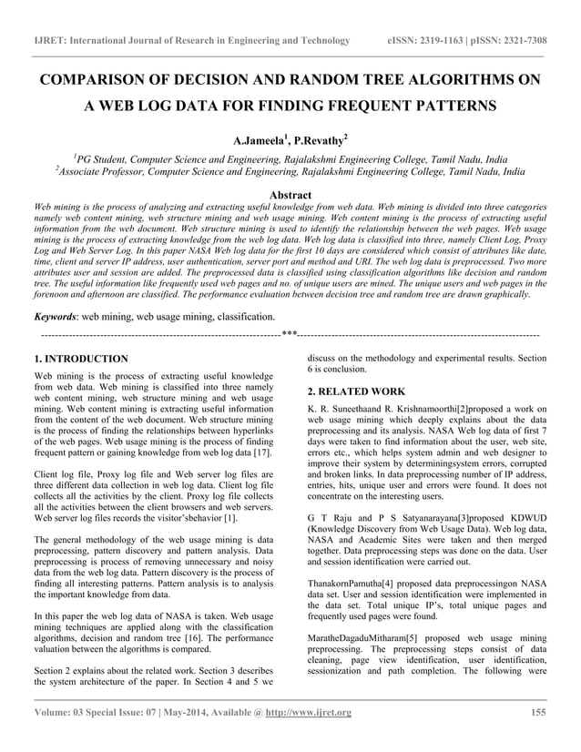 Comparison of decision and random tree algorithms on | PDF