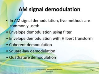 Comparison of different demodulation techniques | PPTX