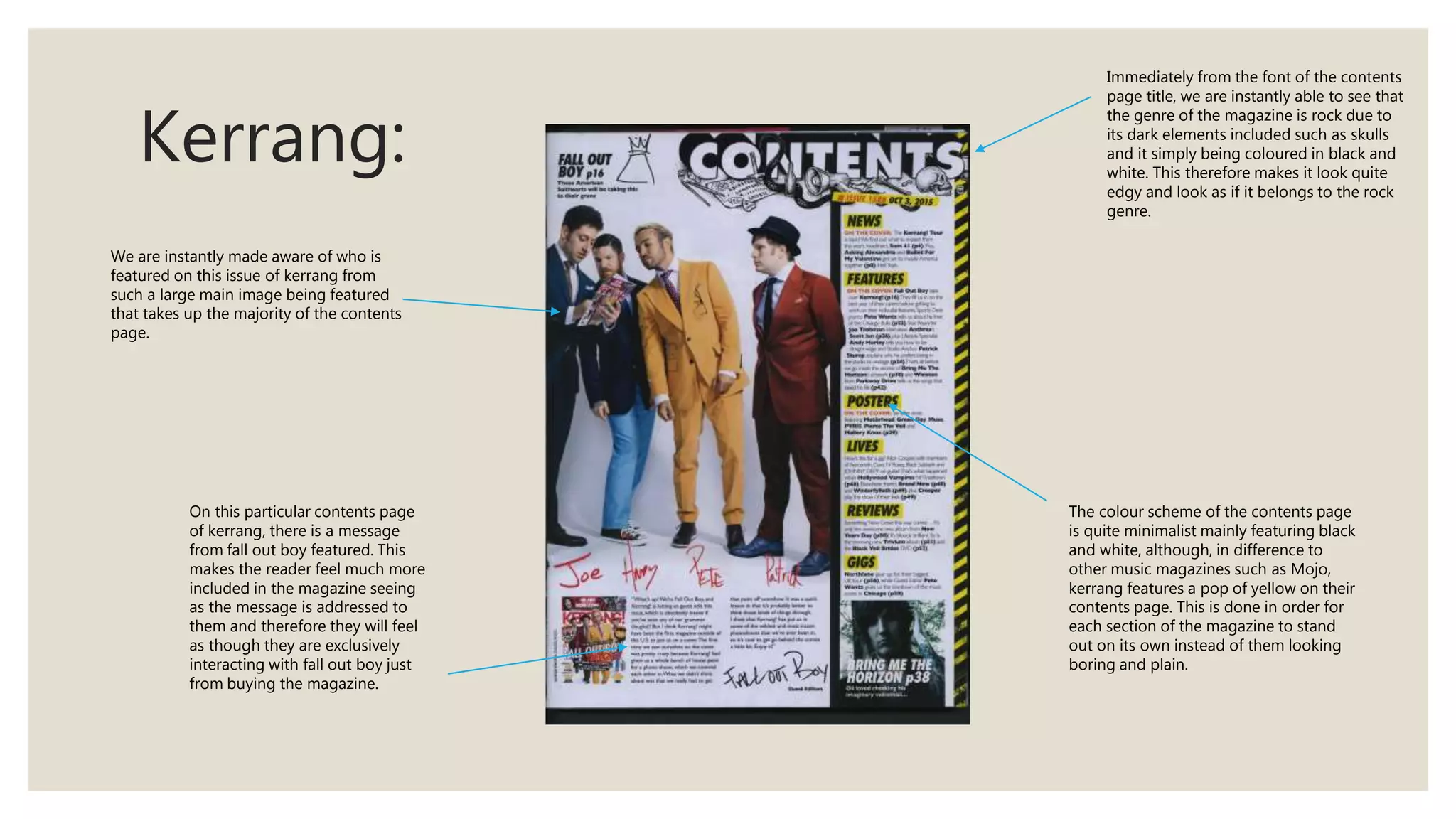 Comparison of double page spreads and contents pages | PPTX
