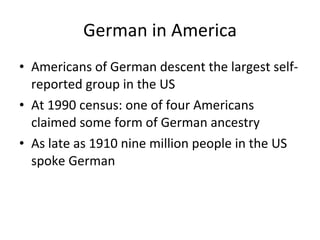 Comparison Of English And German2 | PPT