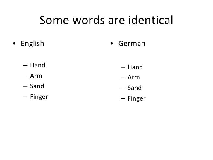 Comparison Of English And German2