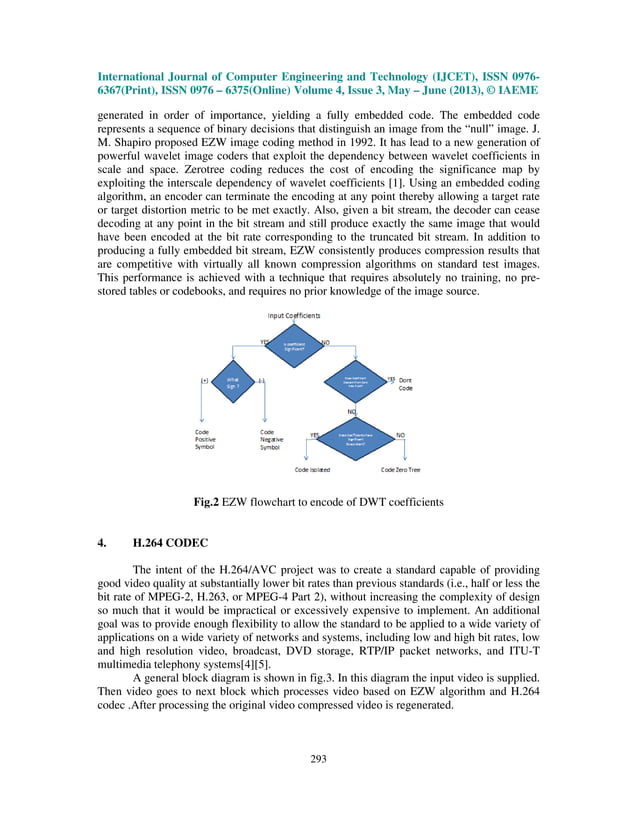 Comparison of ezw and h.264 2 | PDF