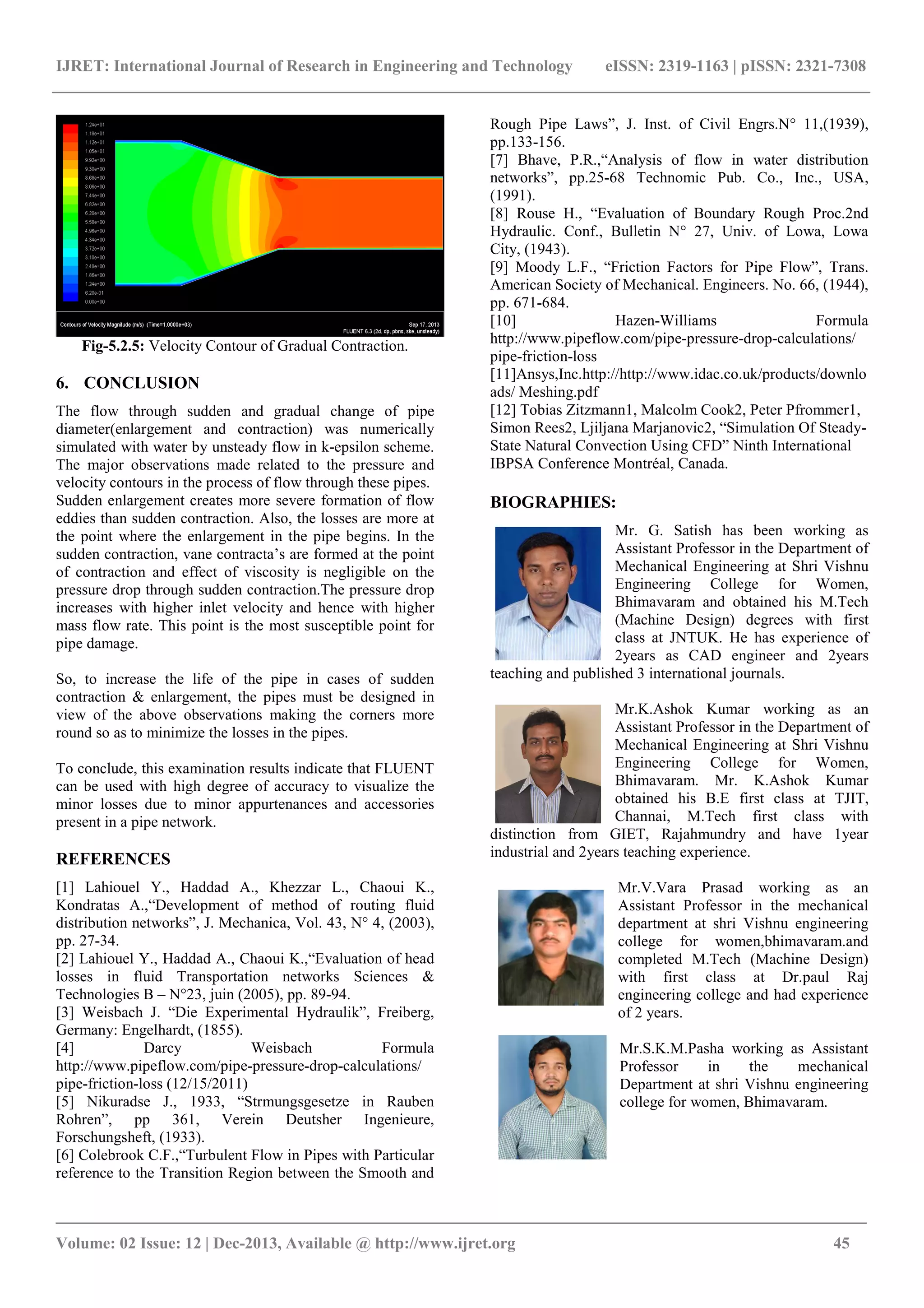 Comparison of flow analysis of a sudden and gradual change | PDF