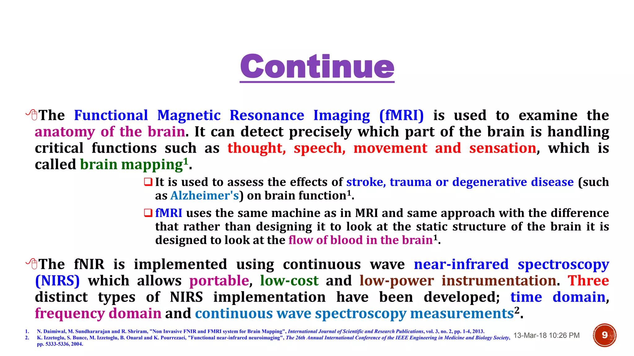 Comparison of fnir with other neuroimaging modalities relation between ...