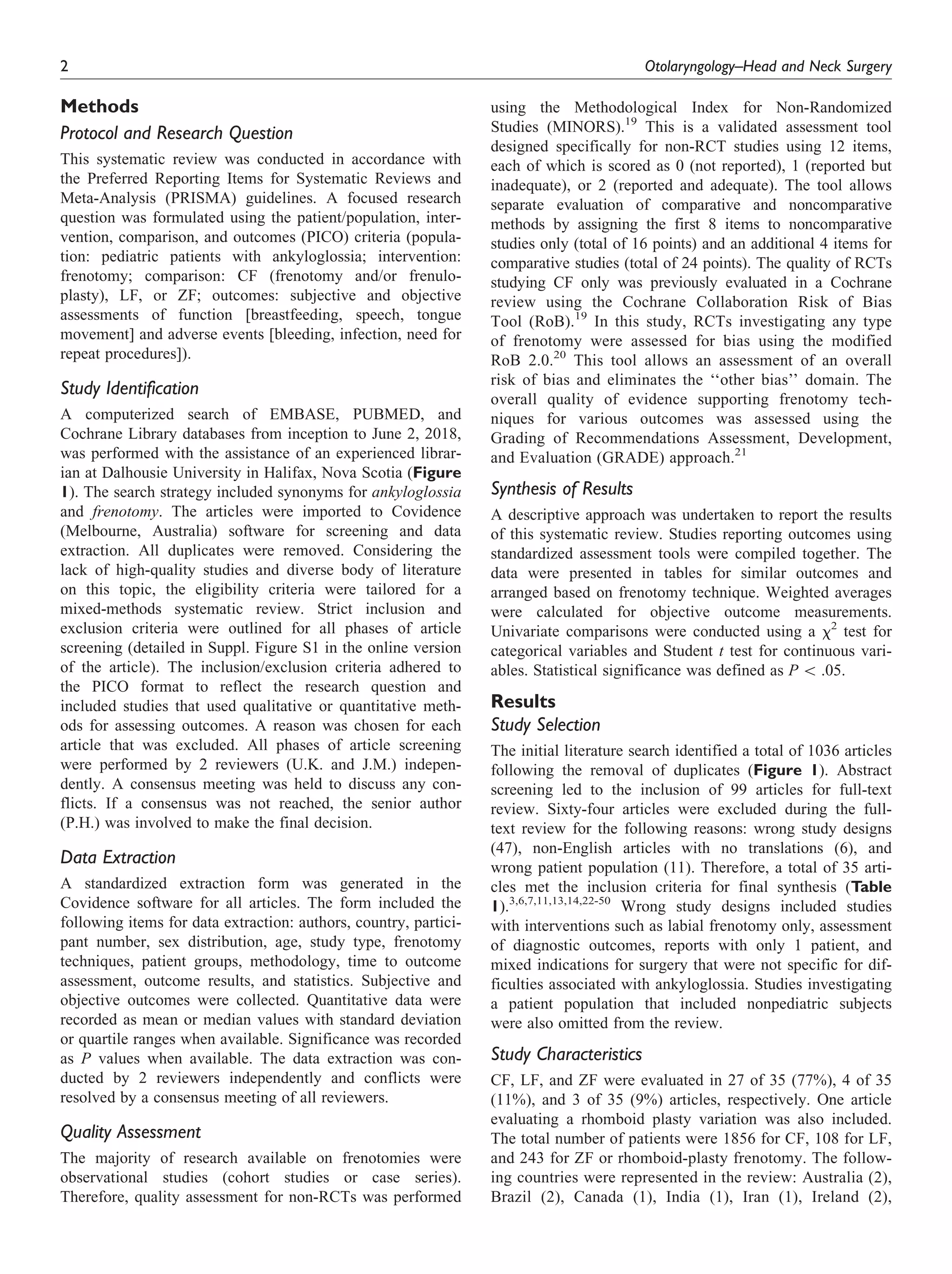 Comparison of Frenotomy Techniques for the Treatment of Ankyloglossia ...