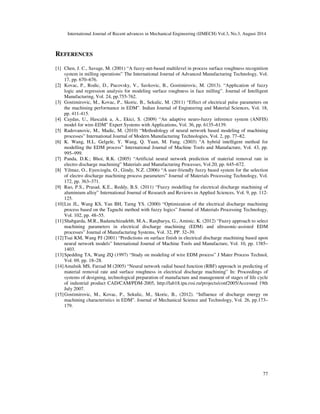 Comparison of fuzzy logic and neural network for modelling surface roughness in edm | PDF