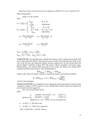 COMPARISON OF HIGH SPEED CONGESTION CONTROL PROTOCOLS | PDF