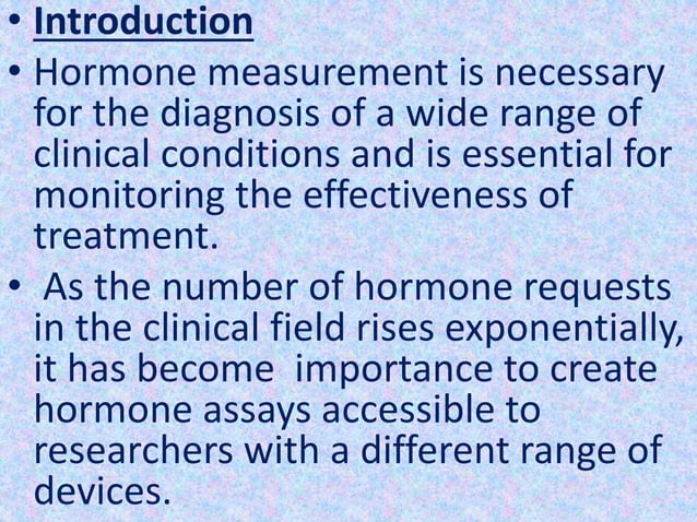 Comparison of hormonal assay by ELISA , ELFA and ECL | PPTX | Endocrine ...