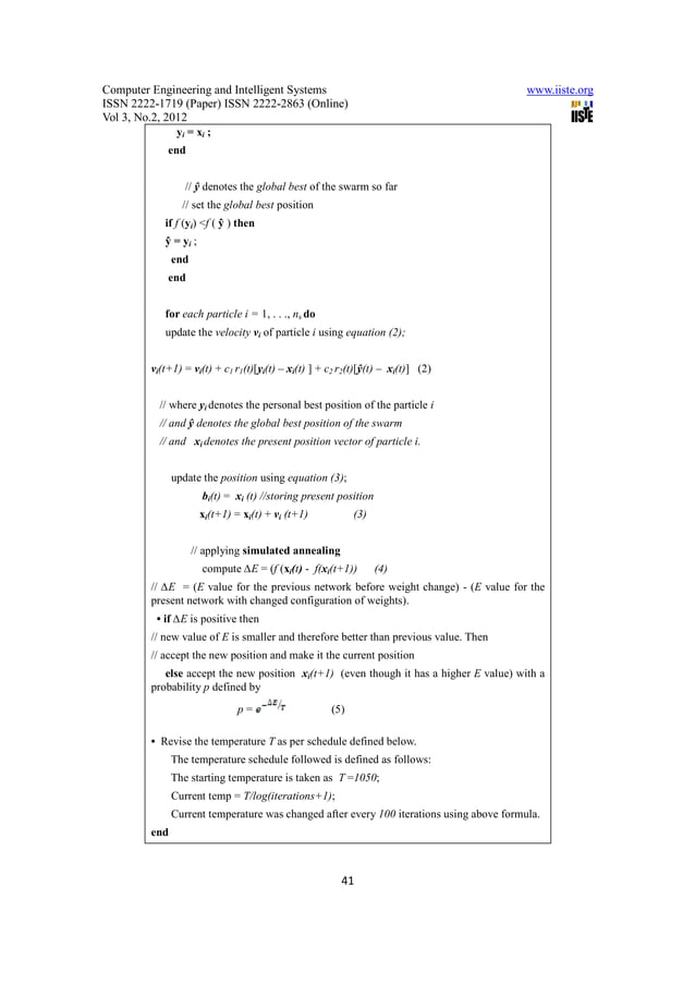 Comparison Of Hybrid Pso Sa Algorithm And Genetic Algorithm For Classification Pdf