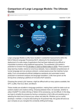 Comparison of Large Language Models The Ultimate Guide.pdf