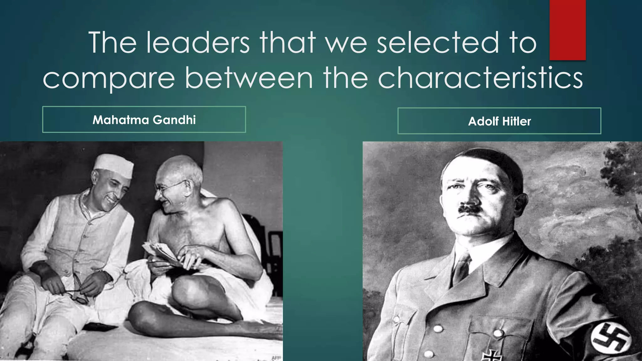 Leadership: Comparison of leadership between different leaders | PPTX