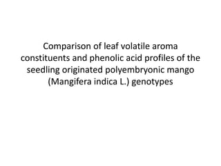 Comparison of leaf volatile aroma constituents and phenolic.pptx