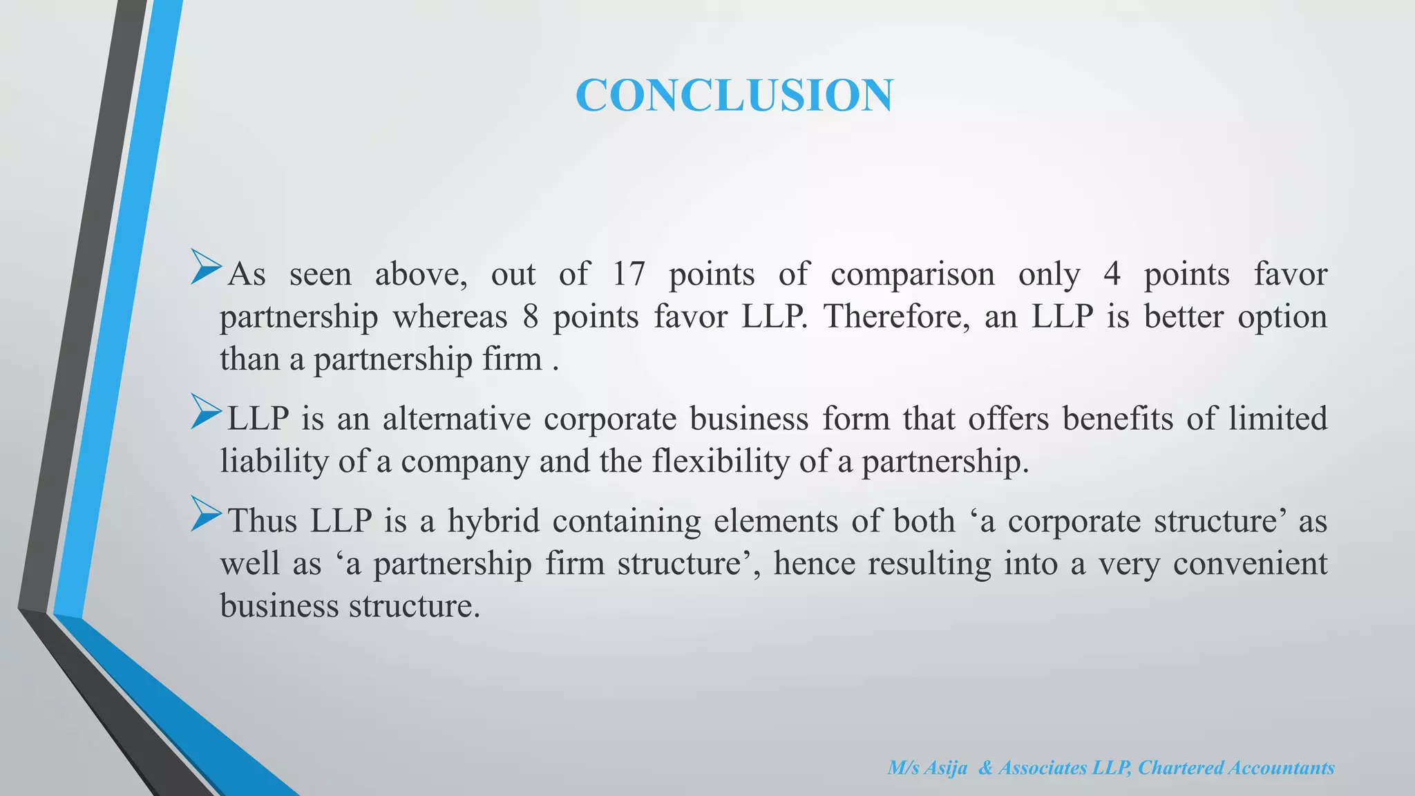 Comparison of llp with partnership | PPSX