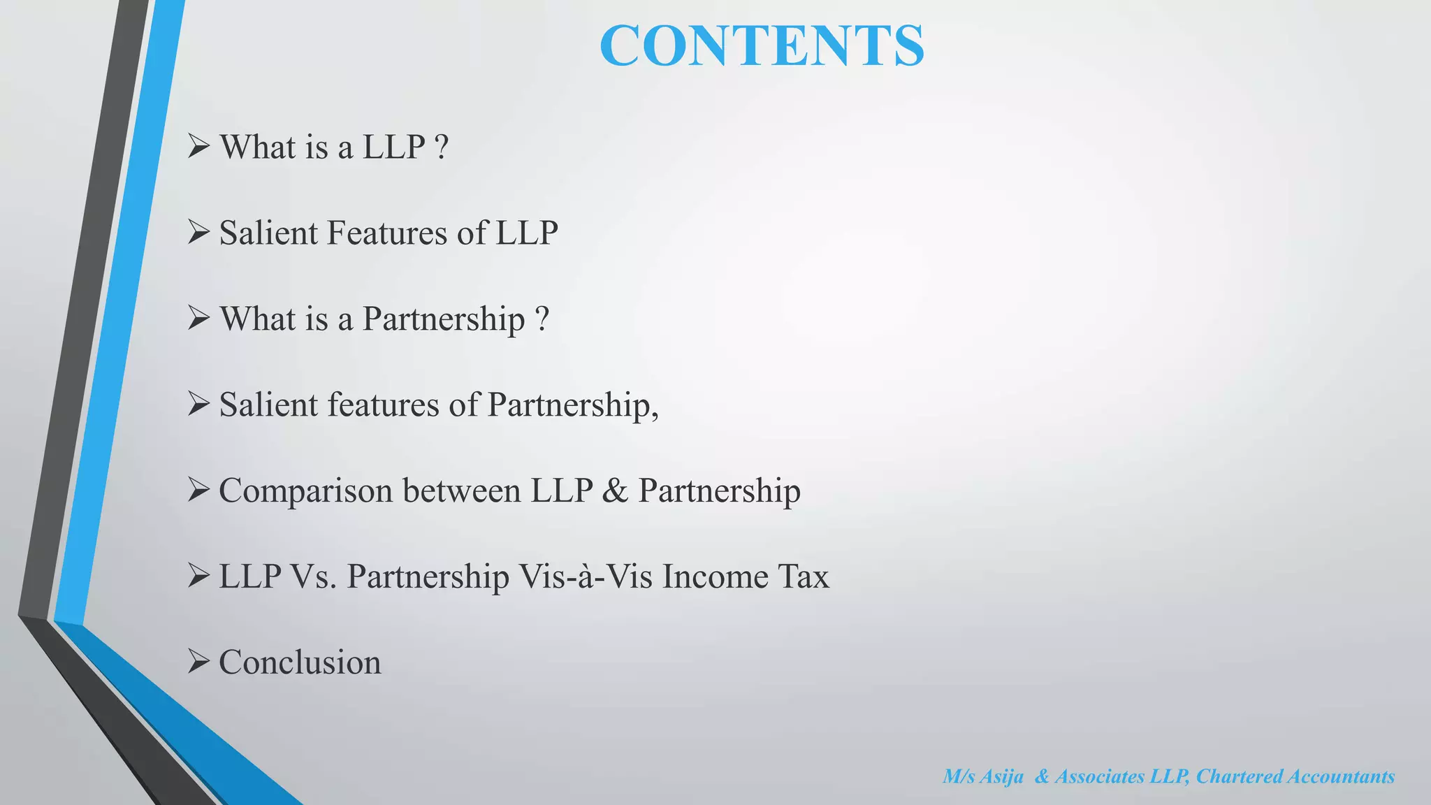 Comparison of llp with partnership | PPSX
