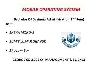 Comparison of mobile operating systems | PPTX
