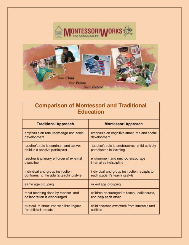 Comparison Of Montessori Traditional Education comparison-of-montessori-traditional-education