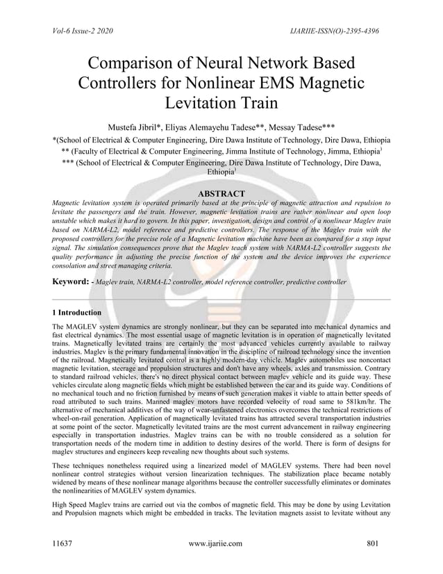 Comparison Of Neural Network Based Controllers For Nonlinear Ems