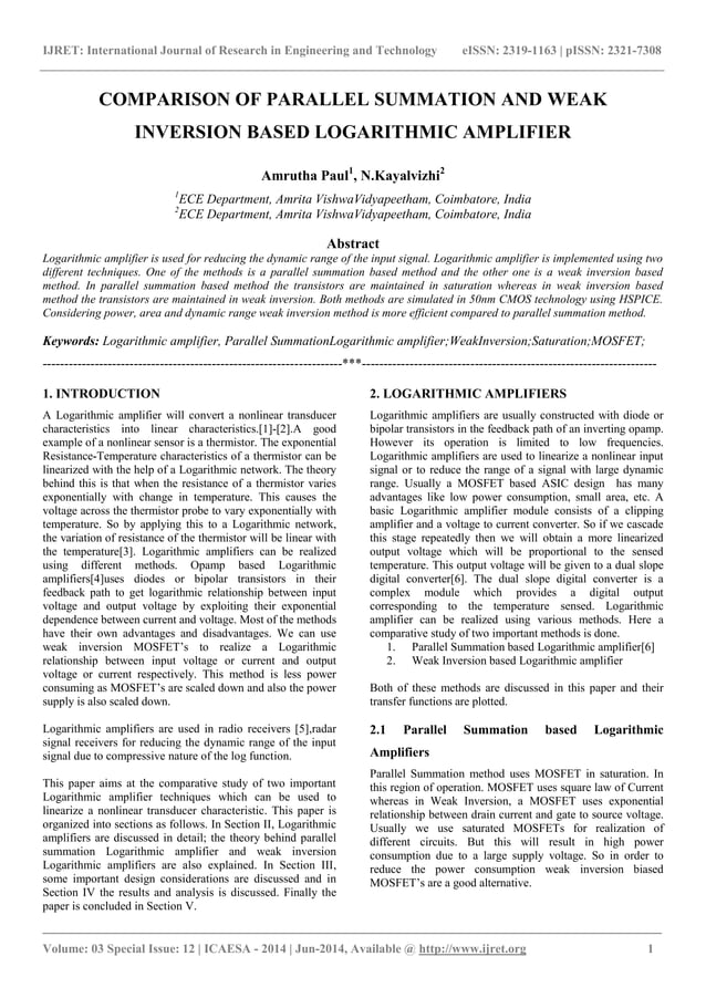 Comparison Of Parallel Summation And Weak Pdf