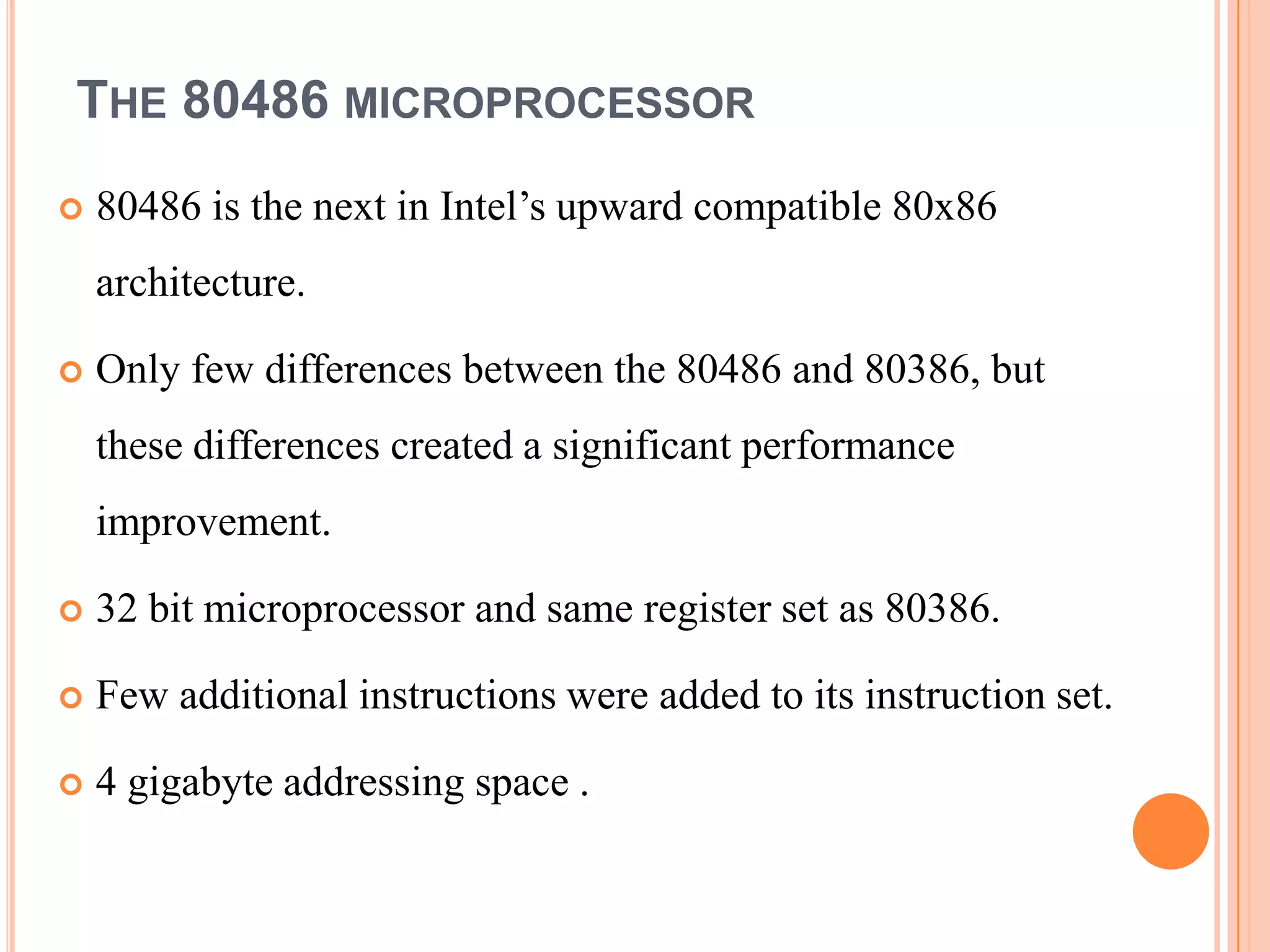 Comparison of pentium processor with 80386 and 80486 | PPTX