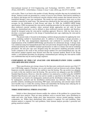 Comparison of pier cap analysis and rehabilitation using aashto and ...