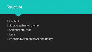 Comparison of poetry PPT | PPTX