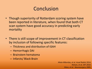Marshall and Rotterdam CT scan grading | PPTX