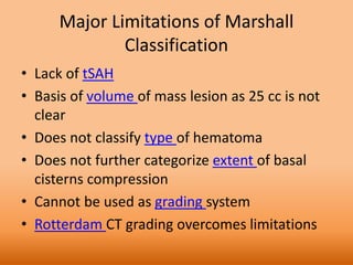 Marshall and Rotterdam CT scan grading | PPTX