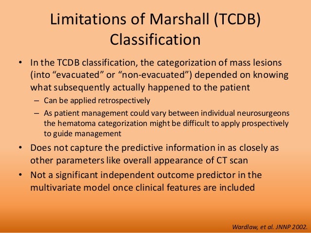 Marshall and Rotterdam CT scan grading