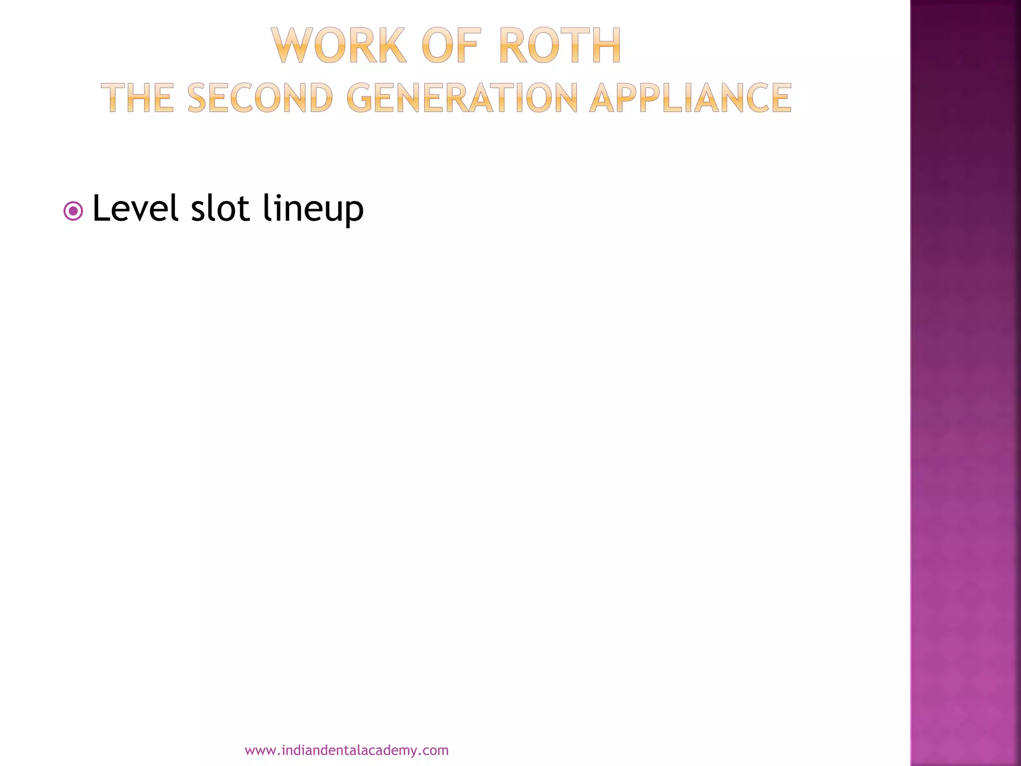 Comparison of The Roth prescription,Alexander prescription & MBT ...