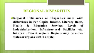 Comparison of regional disparities between 11th & 12th five year plan ...