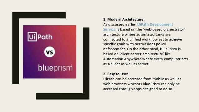 Comparison of RPA Tools | PPTX